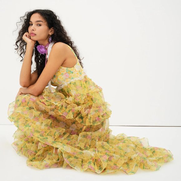 For Love And Lemons | Dresses | For Love Lemons Vikki Maxi Yellow ...